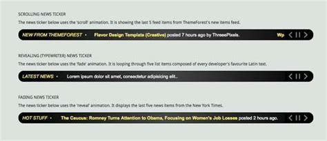 9 Best Jquery News Ticker Design Freebies