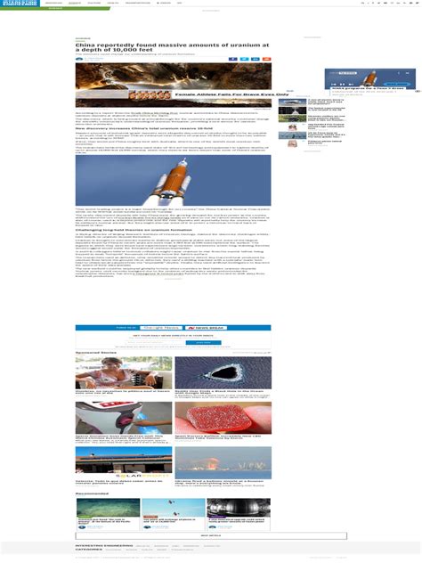 China Uranium Reserves China Reportedly Found Massive Amounts Of