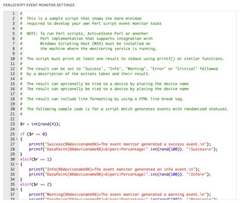 Perlscript Event Monitor Frameflow