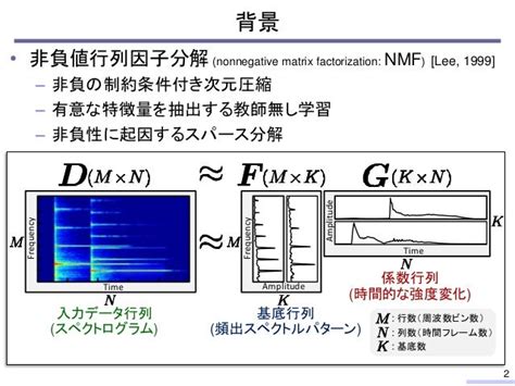 独立性基準を用いた非負値行列因子分解の効果的な初期値決定法（statistical Independence Based Efficien