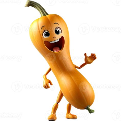 Butternut Squash 3d Illustration Ai Generative 29290443 Png