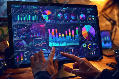 Interactive Data Visualization Dashboard With Colorful Graphs And