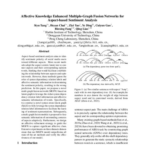 Affective Knowledge Enhanced Multiple Graph Fusion Networks For Aspect