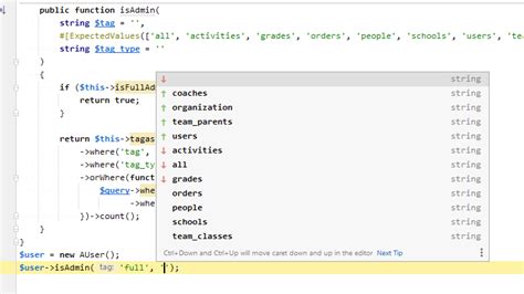 Php Function Hint Possible Values For Parameters Stack Overflow