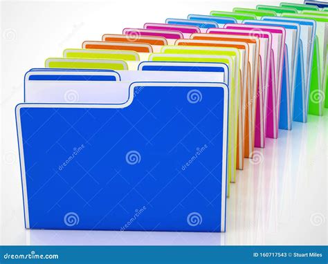 Files Of Folders Concept Icon Shows Data Records For Filing And Record Keeping 3d Illustration
