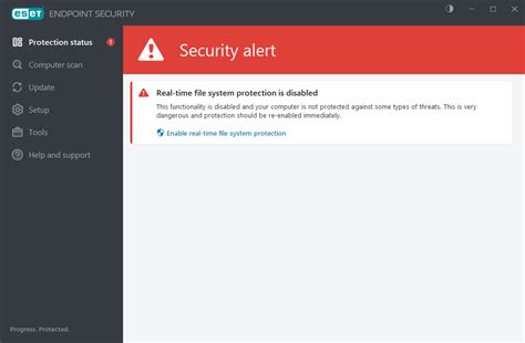 Protection Status Eset Endpoint Security 11 Eset Online Help