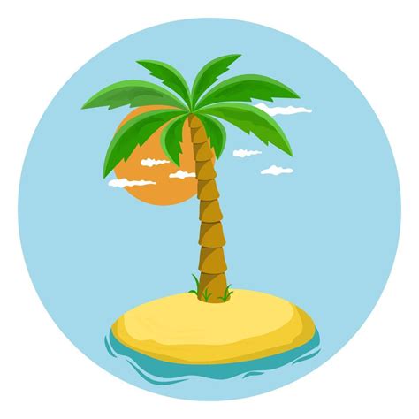 Palm Tree Sun Clip Art