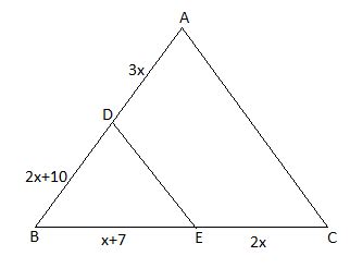 In The Figure Given Below DE BC And AD DB 1 2 Find The Ratio Of The Areas Of ADE And