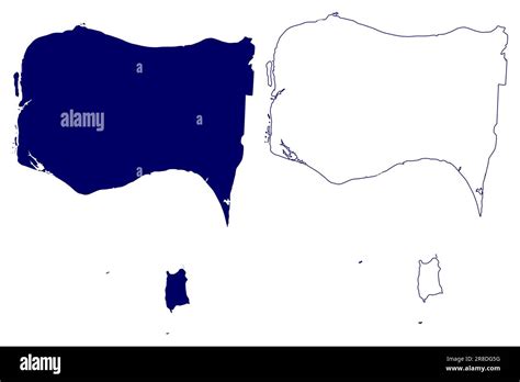 Essex County Canada Ontario Province North America Map Vector Illustration Scribble Sketch
