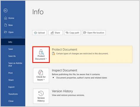how to restrict editing in microsoft word