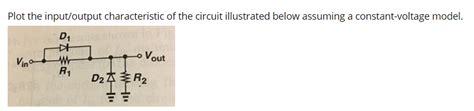 solved plot the input output characteristic of the circuit