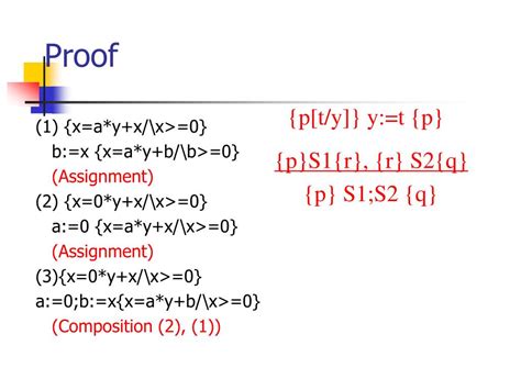 ppt program verification using hoare s logic book chapter 7