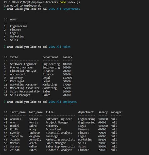 GitHub AbenezerTMengesha Employee Tracker
