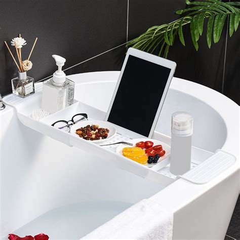 Badu Bg Многофункционална прибираща се стойка за съхранение на вана Рафт за корита за баня Вана