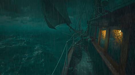 비 오는 날 바다 위에서 가벼운 파도와 함께 흔들리는 배에서 부드러운 비와 천둥 소리를 들으며 깊은 잠을 자고 공부하고 일하세요 Youtube