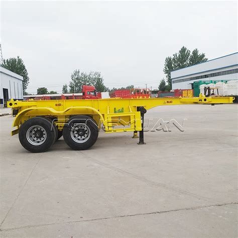 รถกึ่งพ่วงบรรทุกตู้คอนเทนเนอร์ขนาด 2 เพลา 40 ฟุต 20 ฟุต ซัพพลายเออร์ ผู้ผลิต โรงงาน