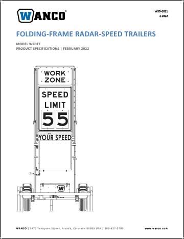 Folding Frame Radar Speed Trailers Wanco Inc