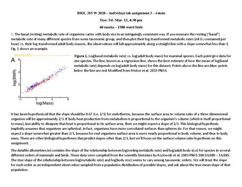 Biol 315 W 2020 T Test Lab Warning Tt Undefined Function 32