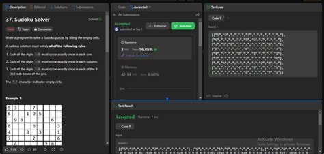 Visshwa Pm On Linkedin Day 65100 Problem Name Sudoku Solver Problem Approach Backtracking
