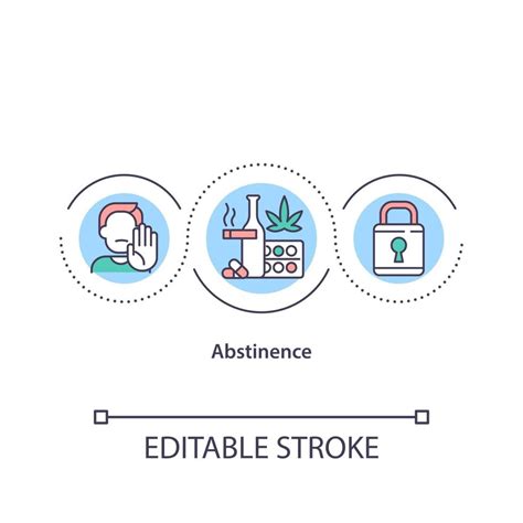 Abstinence Concept Icon Stop Of Alcohol And Drug Consumption