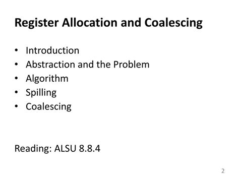 Ppt Compiler Optimization Register Allocation Strategies In Winter 2019 Powerpoint