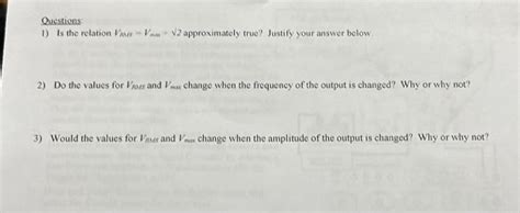Solved Questions 1 Is The Relation VRMs Vmax 2 Chegg Com