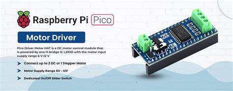 Pico Motor Driver Hat Dc And Stepper Motor Controller Hat For Pico