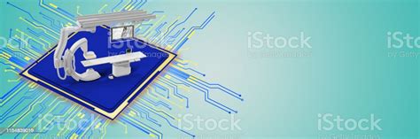 의료 건강 개념에서 첨단 기술을 사용 하 여 Cpu와 컴퓨터 회로 배경으로 3d 의료 X 선 스캐너 이미지 0명에 대한 스톡 사진 및 기타 이미지 Istock