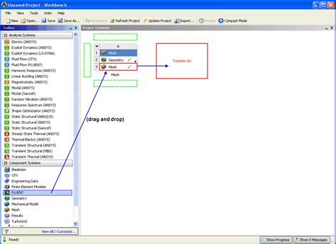 ANSYS FLUENT 12 1 In Workbench User S Guide 2 6 1 Connecting Systems