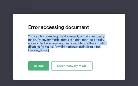 I Got Error Error Accessing Document Ask For Help Grist Creators