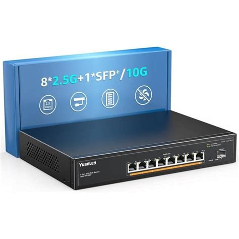 Port G Poe Switch Non Géré X G Base T Ports Poe G Sfp Ieee Af At W