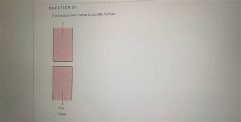 Solved Question 20 The Fracture Seen Below Is A Brittle