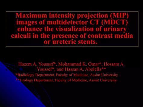 Maximum Intensity Projection Mip 2 Ppt Medical Tests Medical Health