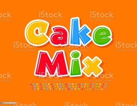 벡터 다채로운 상징 케이크 믹스입니다 재미 있은 알파벳 문자 숫자 및 기호 세트 개념에 대한 스톡 벡터 아트 및 기타 이미지 개념 광고 귀여운 Istock