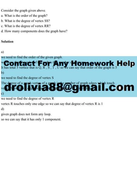 Consider The Graph Given Abovea What Is The Order Of The Graphpdf