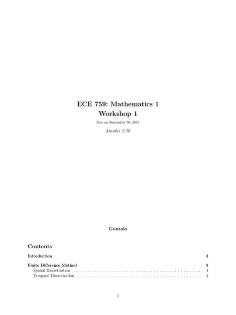 Heat Equation Pde Matlab Pdf Finite Difference Numerical Analysis