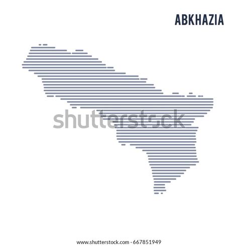 Vector Abstract Hatched Map Abkhazia Lines Stock Vector Royalty Free