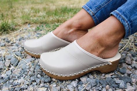 Swedish Clogs Moccasins Wooden Clogs Women Clogs Leather Clogs Etsy
