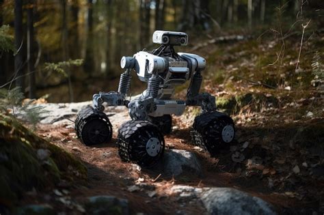 Premium Ai Image Robot With Its Simulated Environment And