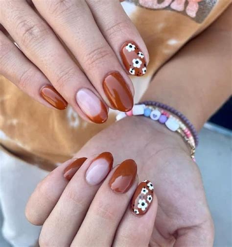 74 طرح ناخن پاییزی ساده و شیک دخترانه مینیمال ژلیش ناخن پاییزی