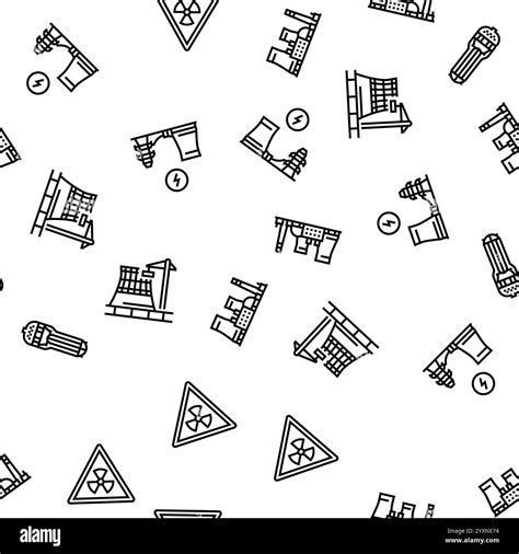 Nuclear Energy Power Plant Seamless Pattern Vector Stock Vector Image And Art Alamy