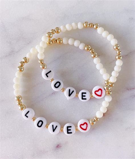 Mama Mini Bracelet Set Valentines Day Bracelet Love Bracelet Heart