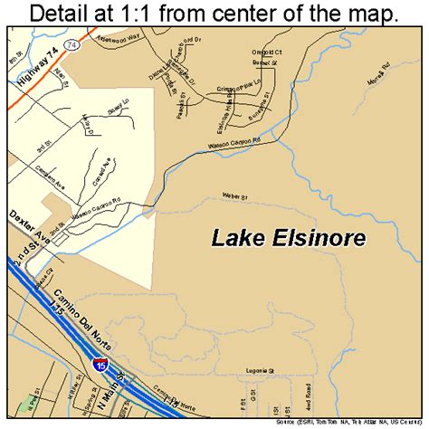 Lake Elsinore California Street Map 0639486