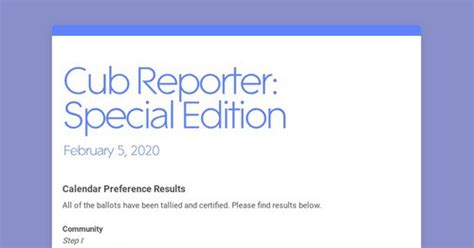 Cub Reporter Special Edition Smore Newsletters For Education