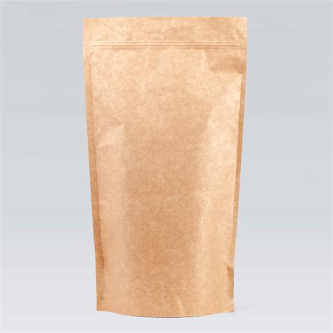 Дой пак Zip 1000г крафт бурий метал Packstor