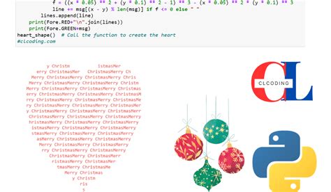 Merry Christmas Using Python 🧡 ~ Computer Languages Clcoding