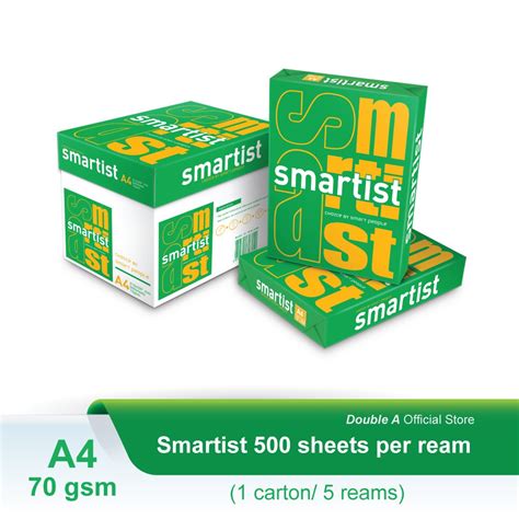 Smartist A4 Paper 70gsm 1 Carton 5 Reams Shopee Malaysia