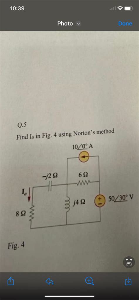 Q Find I In Fig Using Norton S Method Fig Chegg Com