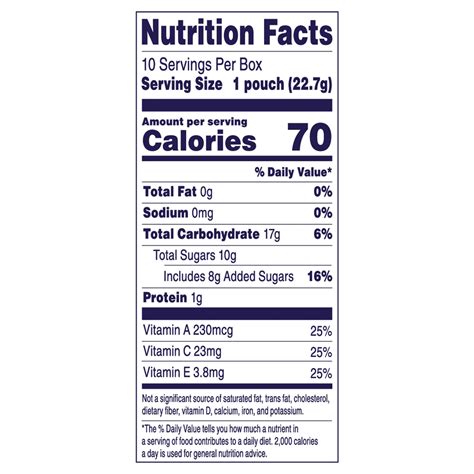 Welchs Berries N Cherries Fruit Snacks Nutrition Facts