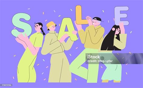 특별 제안 프로모션 큰 계절 판매 또는 배너 웹 또는 랜딩 페이지에 대한 할인 벡터 캐릭터 일러스트레이션 개념 남자와 여자는 큰 판매 편지 또는 블랙 프라이데이 발표를